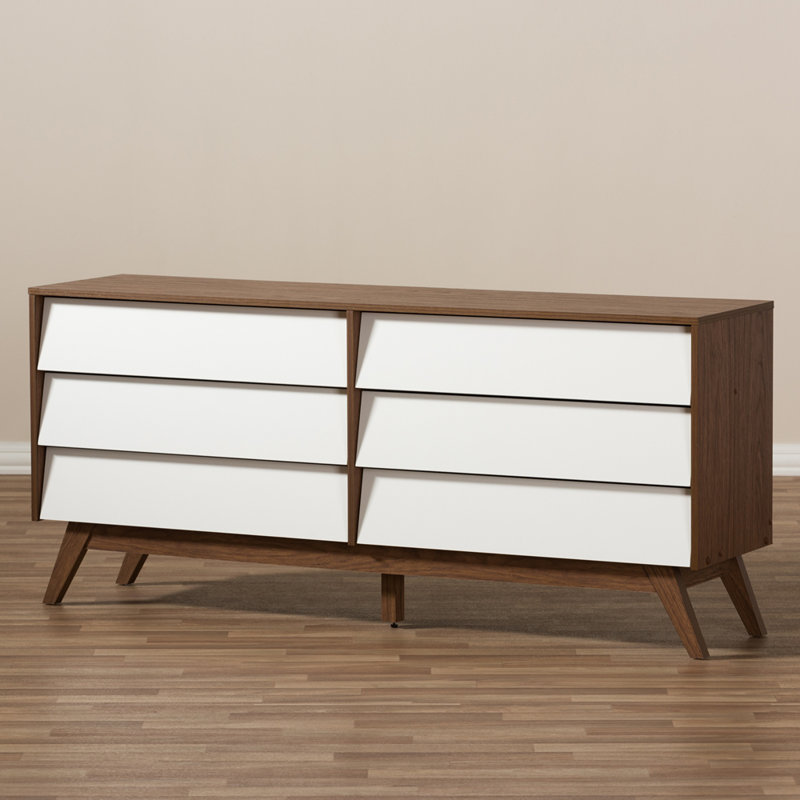 Mid century dresser white and wood store